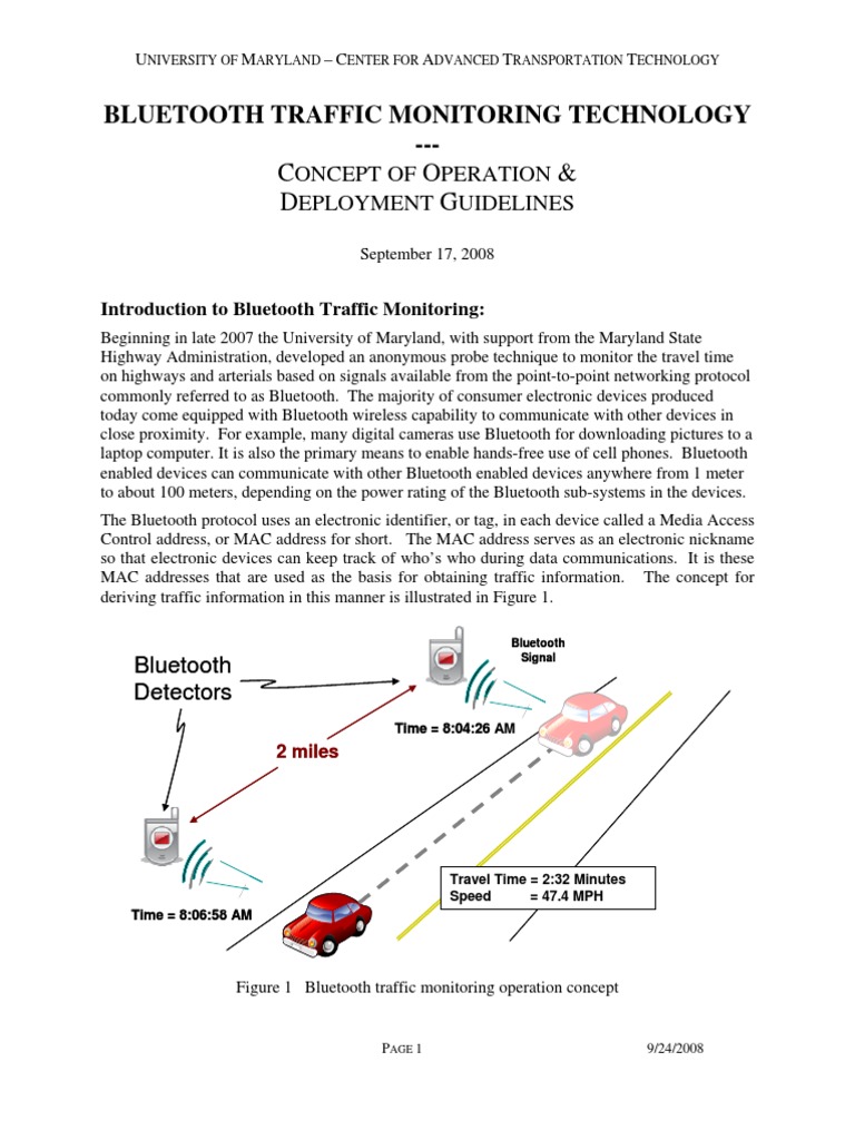 Bluetooth Traffic Monitoring: An Anonymous Probe Technique for ...