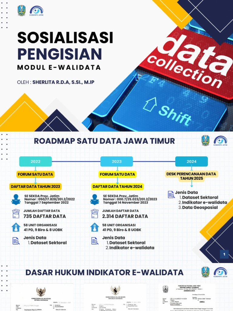 Sosialisasi Pengisiam E - Walidata - 31juli2024 - Rev2 - Finall | PDF