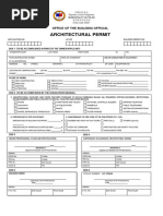 Architectural Permit Application Form | PDF | Specification (Technical Standard) | Building Code
