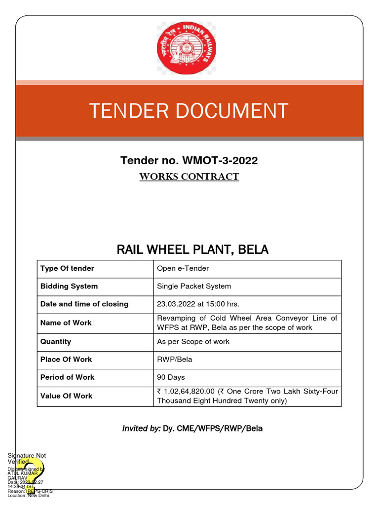 Tender Document | PDF | Joint Venture | Business