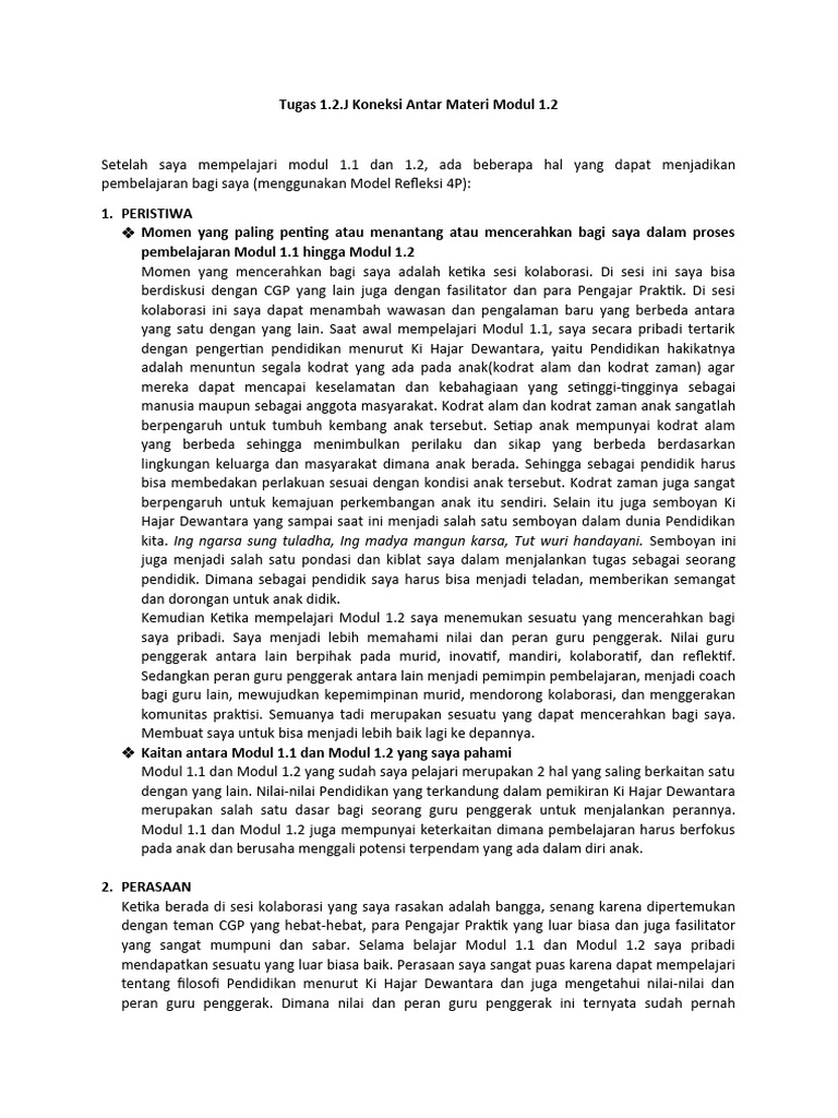 Koneksi Materi 1.2 J - Tri Setyo Wijayanti.s.m | PDF | Karier & Perkembangan