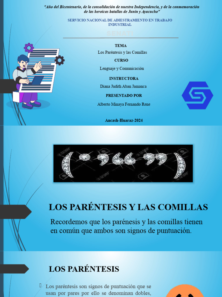 Los Parentesis y Las Comillas | PDF | Soporte | Comillas