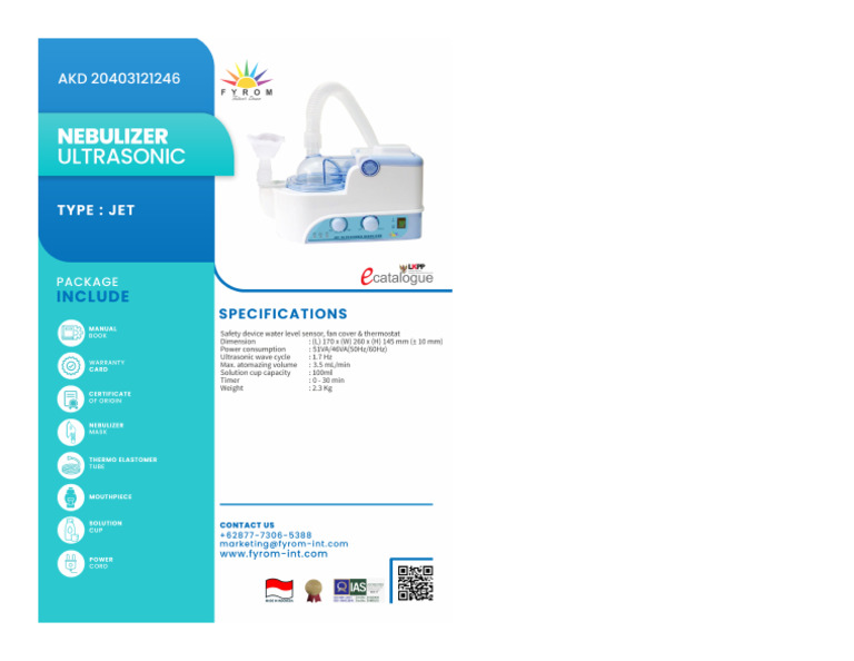 117 Nebulizer Ultrasonic - REV | PDF