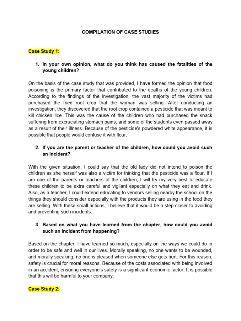 Case Study, Answers | PDF | Rodent