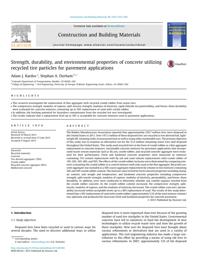 Strength, Durability, and Environmental Properties of Concrete ...