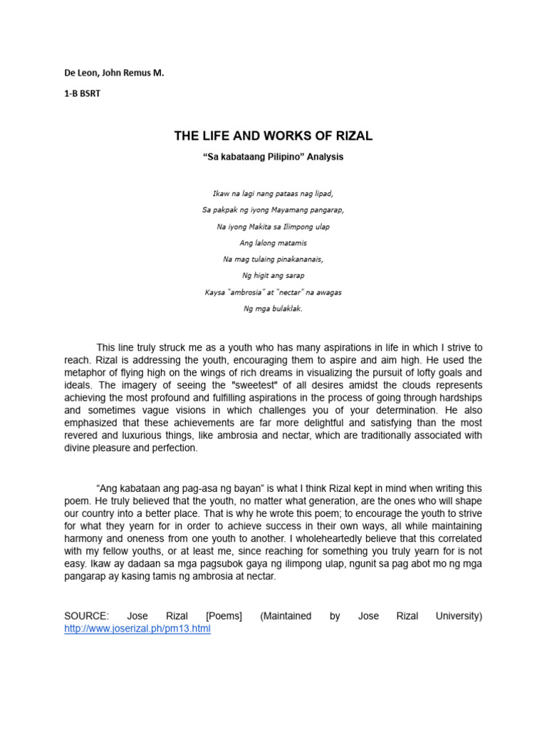 De Leon - Poem | PDF | Poetry