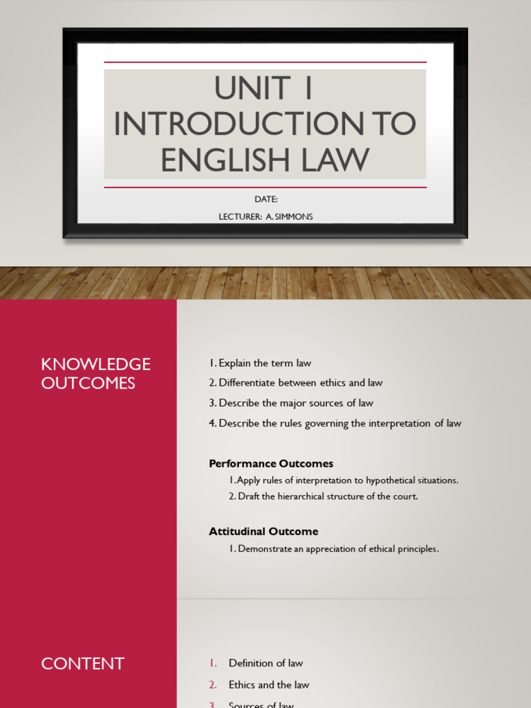 Introduction to English Law Overview | PDF | Common Law | Precedent