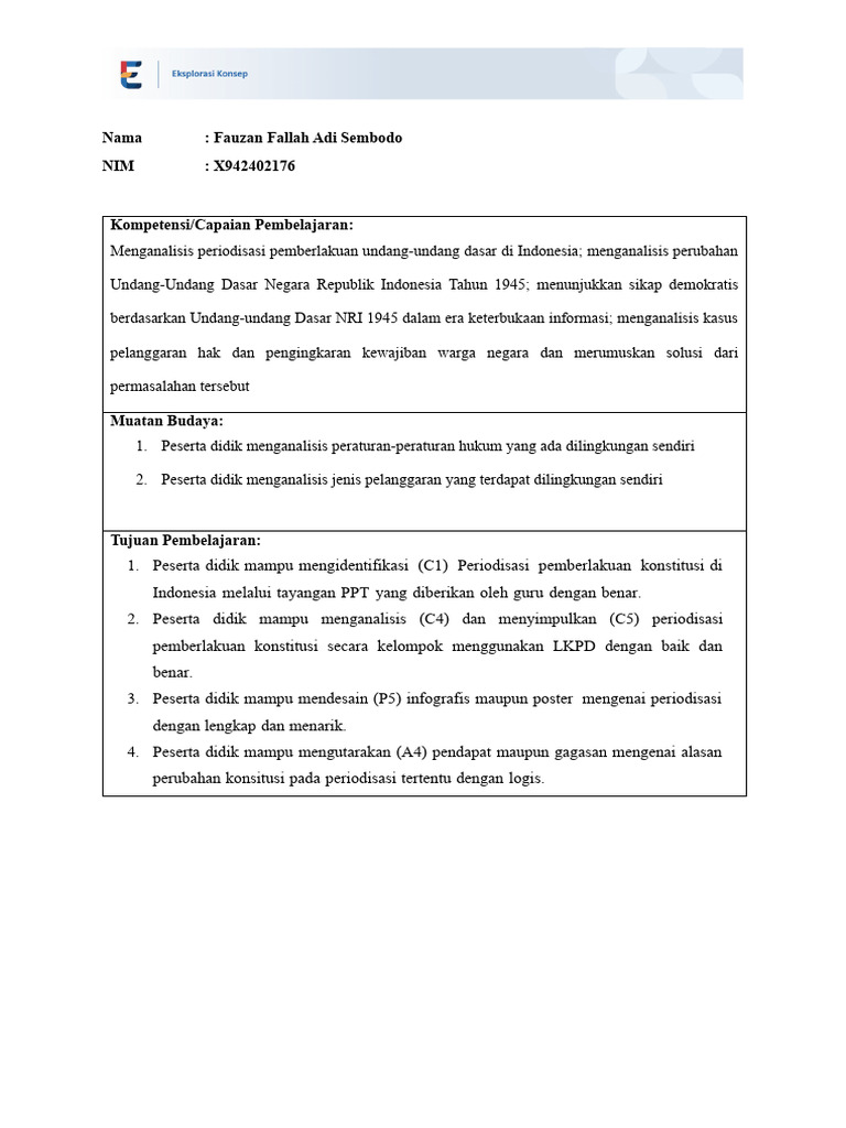 TOPIK 3 EKSPLORASI kONSEP PPA 2 Fauzan Fallah Adi Sembodo | PDF | Politik | Sejarah