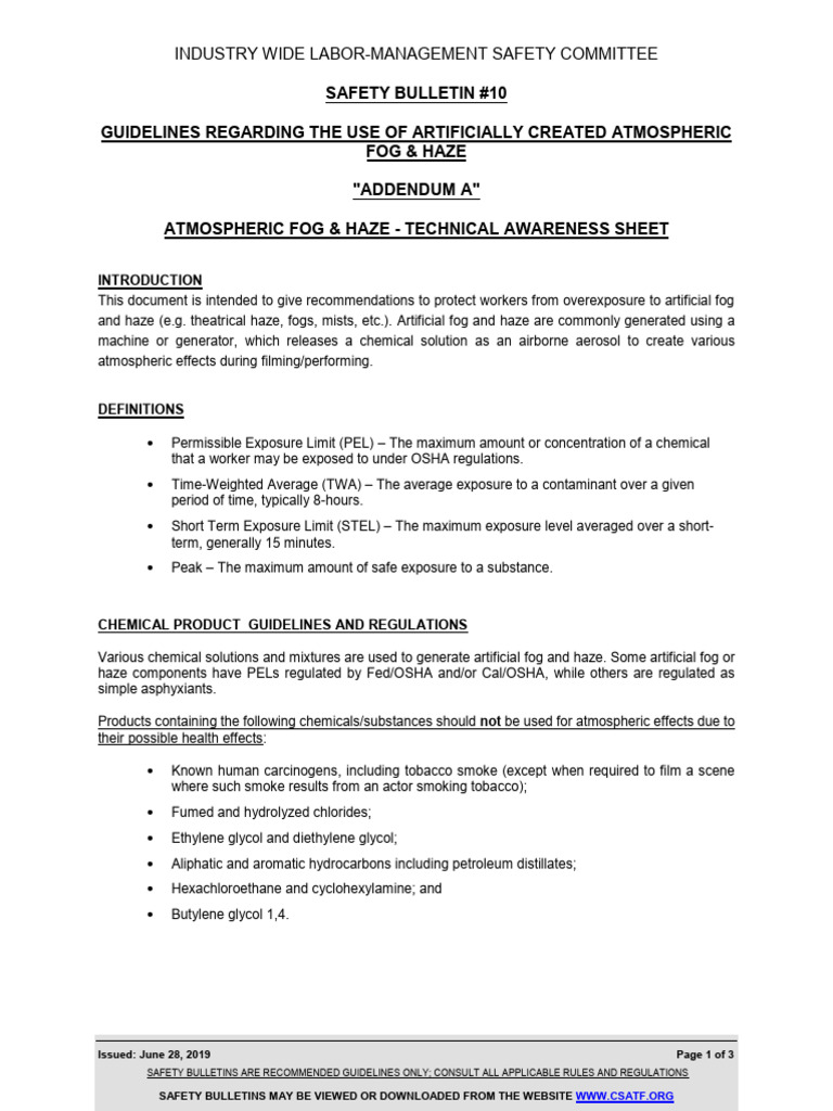 10A TECH AWARENESS SHEET 6.28.19-rs | PDF | Occupational Safety And Health