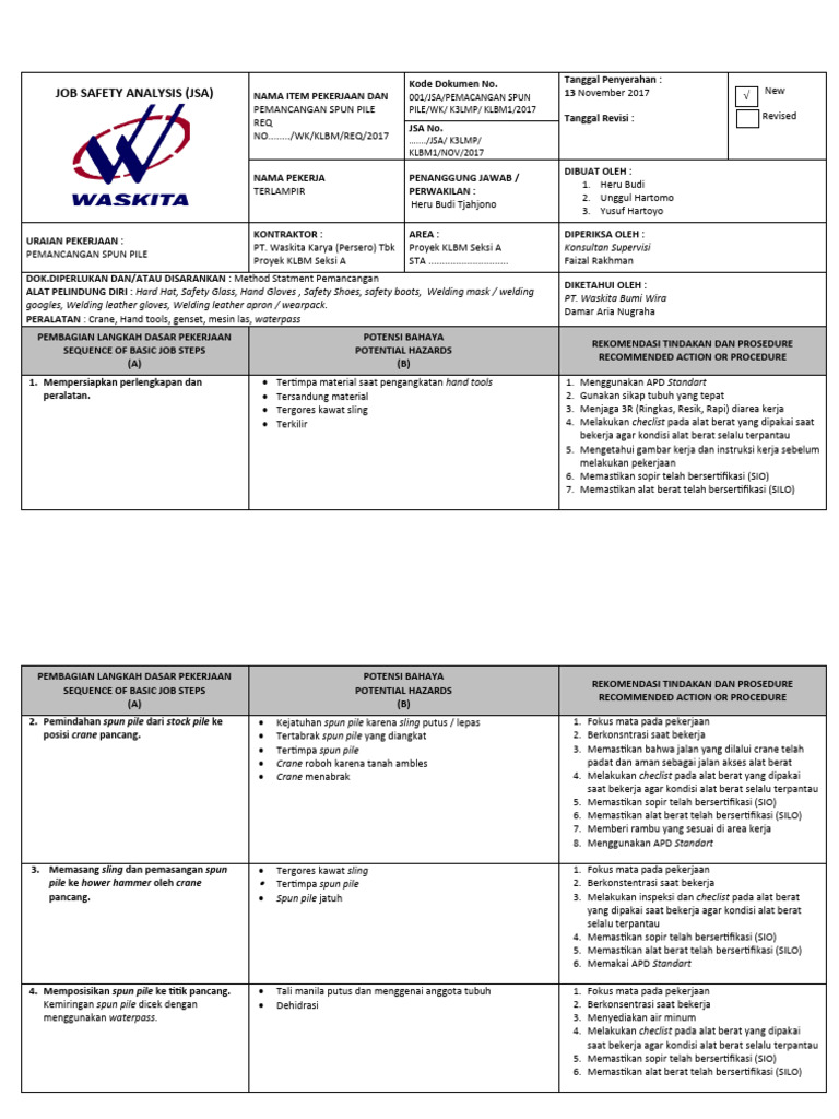 Jsa - Pemancangan Spun Pile | PDF
