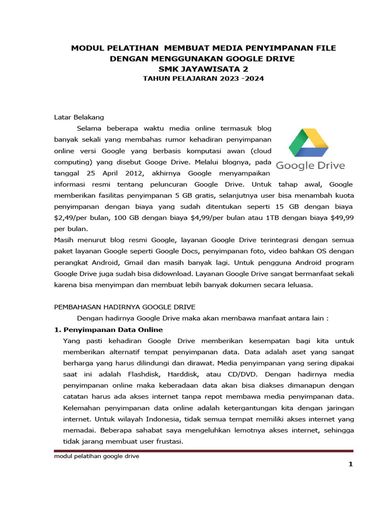 Modul Google Drive | PDF