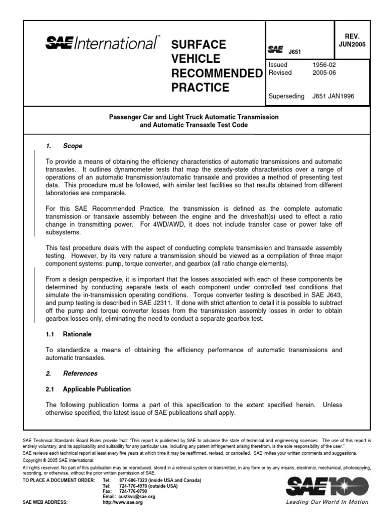 Sae - Passenger Car and Light Truck Automatic Transmission and ...