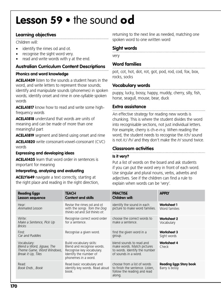 Lesson_59_au | PDF | Word | Phonics