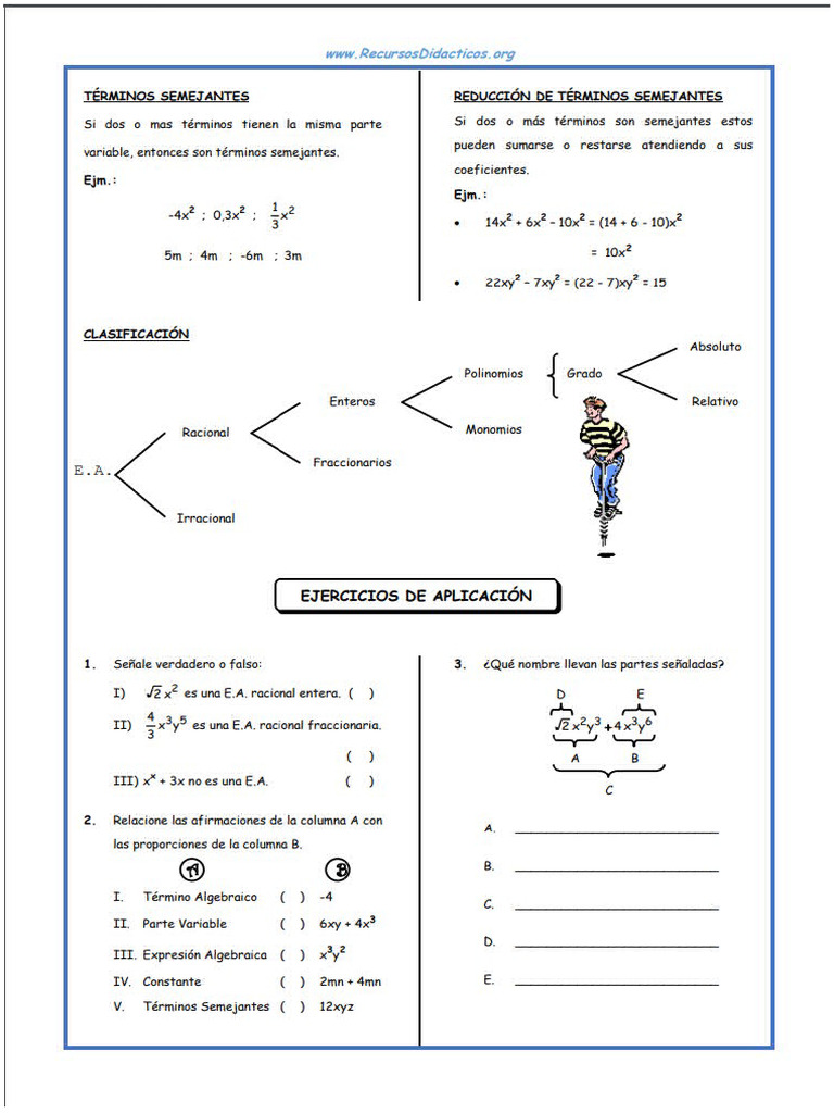 Ficha de Algebra Ejercicios | PDF