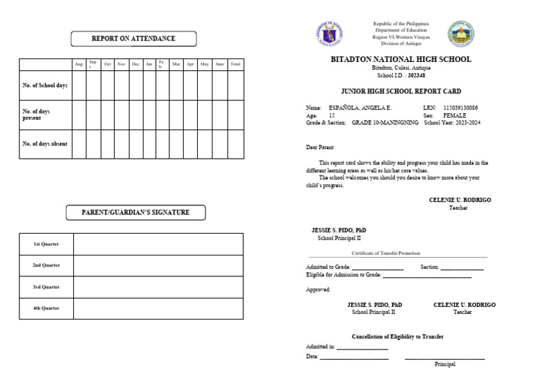 JHS-REPORT-CARD-FRONT-FINAL-1 | PDF