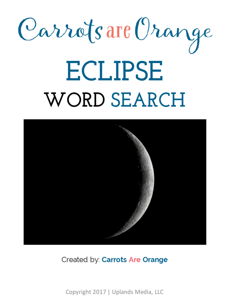 Eclipse WORD SEARCH | PDF | Eclipse | Solar Eclipse