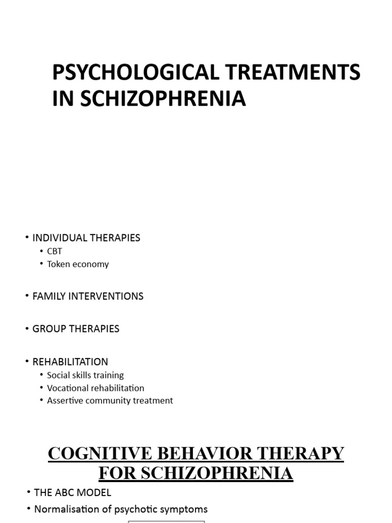 Psychological Treatment of Schizophrenia | PDF | Cognitive Behavioral ...