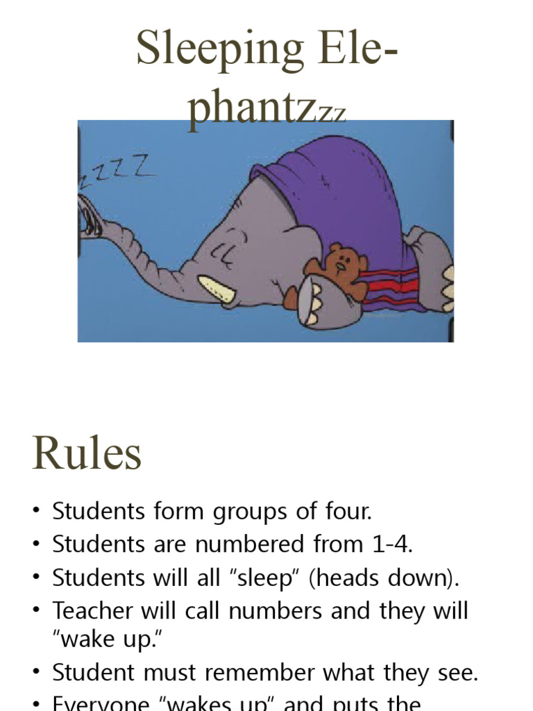 Sleeping Elephants | PDF | Language Arts & Discipline | Foreign ...