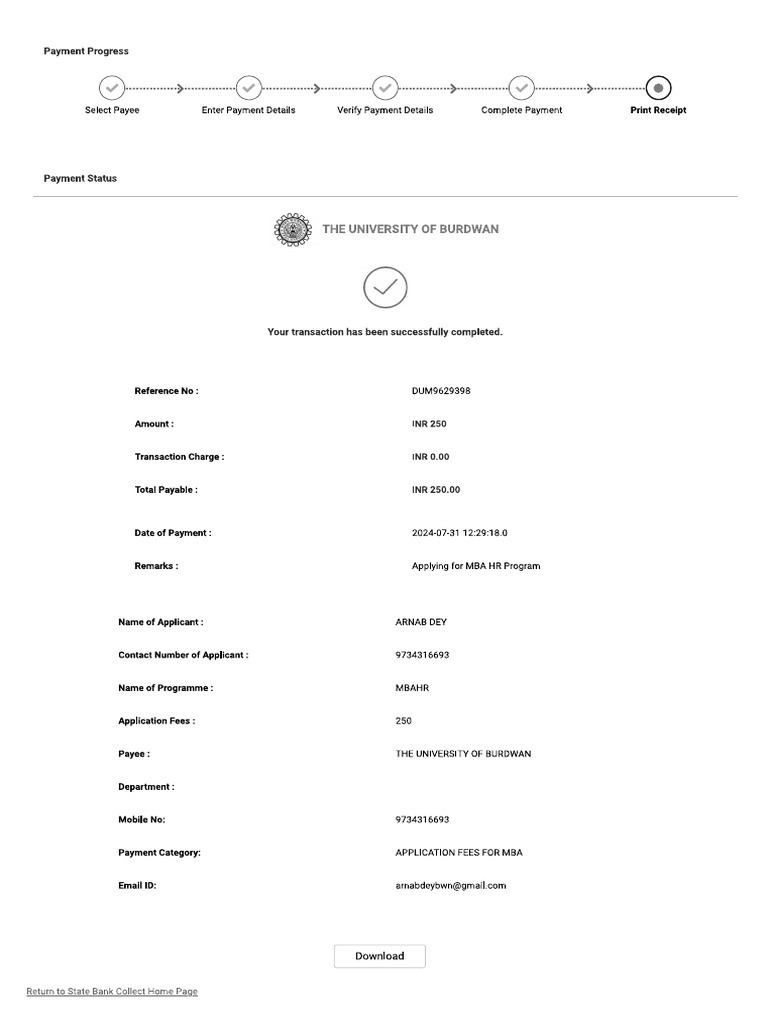 Arnab Dey Application | PDF