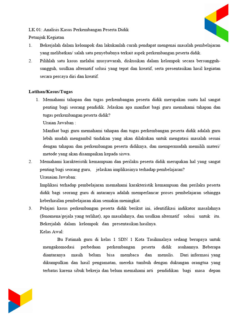 Analisis Perkembangan Peserta Didik | PDF | Karier & Perkembangan