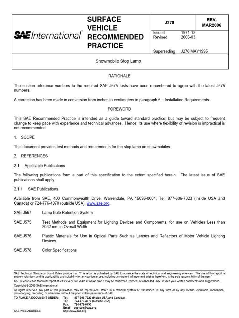 sae - Snowmobile Stop Lamp | PDF | Incandescent Light Bulb | Glass ...