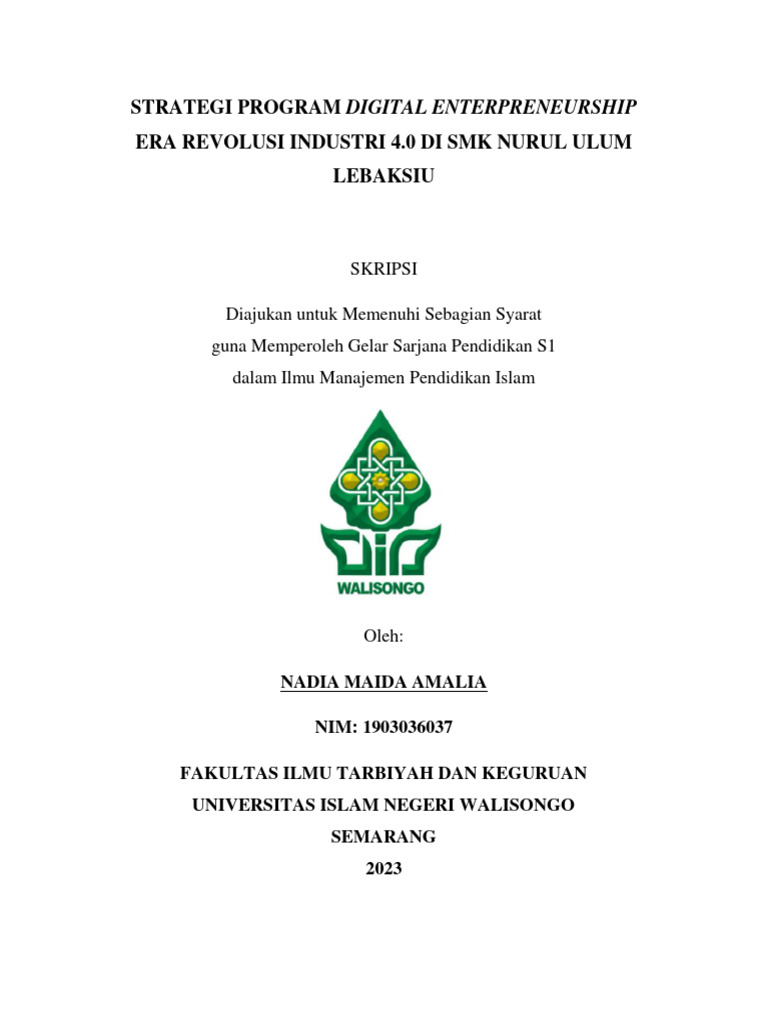 Skripsi - 1903036037 - Nadia Maida Amalia - Lengkap | PDF
