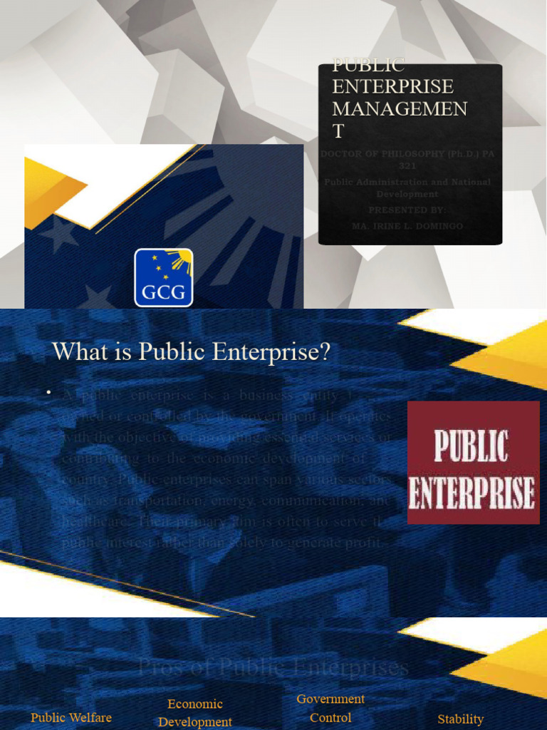 Public Enterprise Management 012124 | PDF | State Owned Enterprise ...