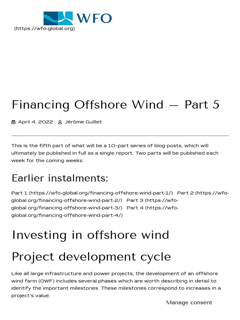 Offshore Wind Financing Insights Part 5 | PDF | Offshore Wind Power ...