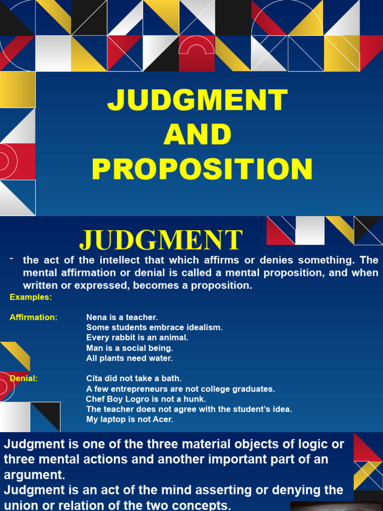 JUDGEMENT AND PROPOSITION FINAL REPORT FINAL NOv18 | PDF | Planets | Hypothesis