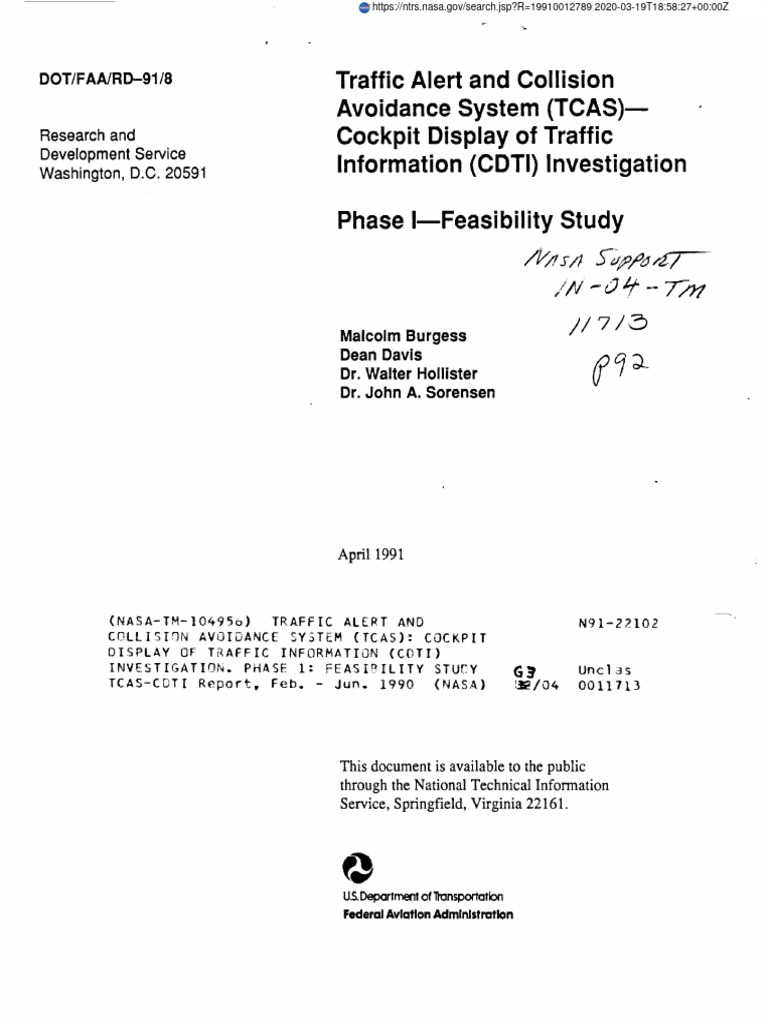 Traffic Alert and Collision Avoidance System (Tcas) - Cockpit Display ...