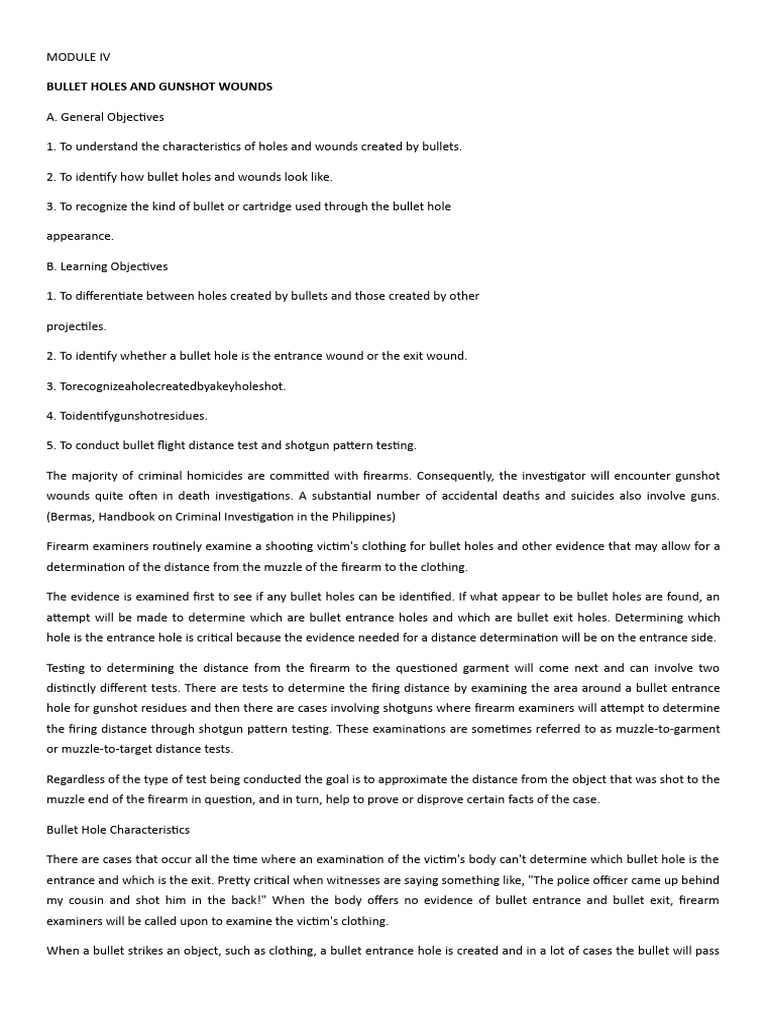 Module Iv | PDF | Bullet | Firearms