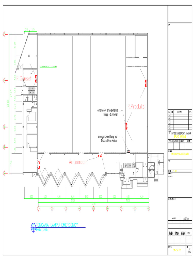 Positioning Led Emergency & Exit - Ded Master Coldstorage SM STR Revisi ...