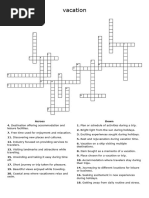 Vacation Crossword Puzzle | PDF