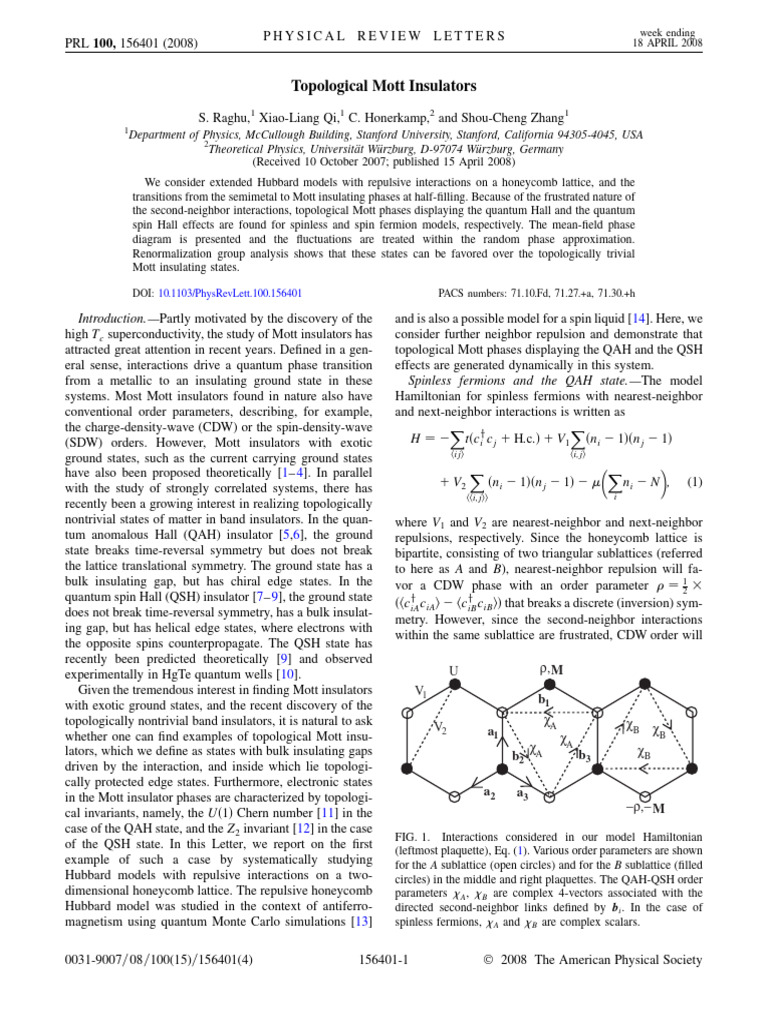 PhysRevLett 100 156401 | PDF | Spin (Physics) | Scientific Theories