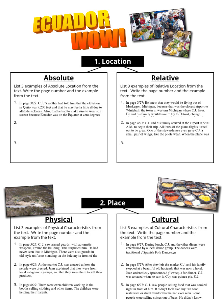 World Geography Lesson 1 Graphic Organizer | PDF | Ecuador