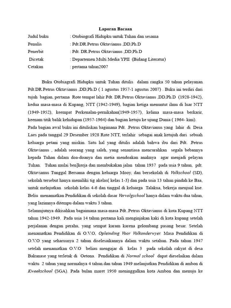 Laporan Bacaan Om Sur | PDF