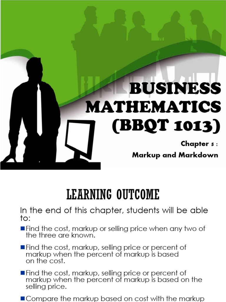 Chapter 5 Markup and Markdown | PDF | Prices | Percentage