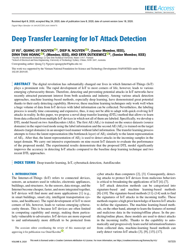 Deep Transfer Learning For IoT Attack Detection | PDF | Receiver Operating Characteristic ...