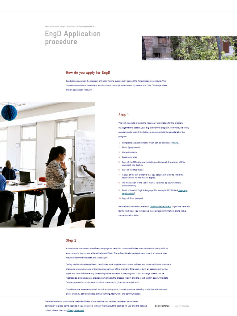 EngD Application Procedure - JADS | PDF | Job Interview | Cognition