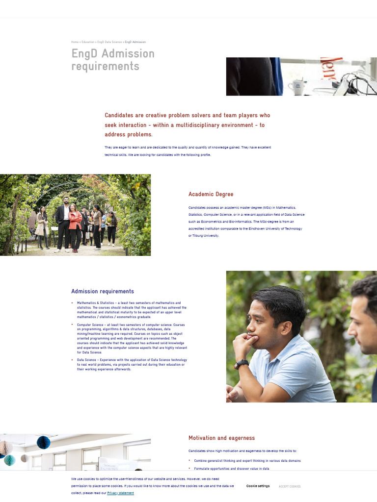 EngD Admission - JADS - Data Science - Ideal Profile Candidates | PDF ...