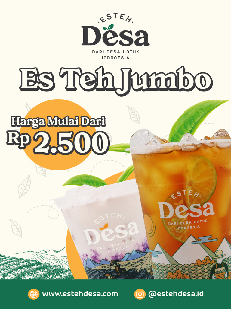 (NEW) Es Teh Desa - MMT Banner - Lebar 70 CM X Tinggi 100 CM - Harga ...