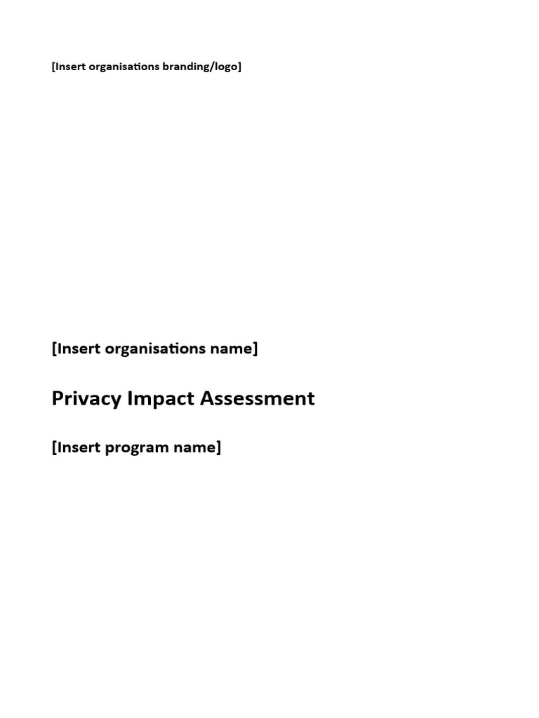 Privacy Impact Assessment Template | PDF | Risk | Privacy