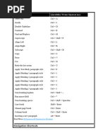 Shortcut Keys of Libre Office Writer PDF | PDF | Cursor (User Interface) | Keyboard Shortcut