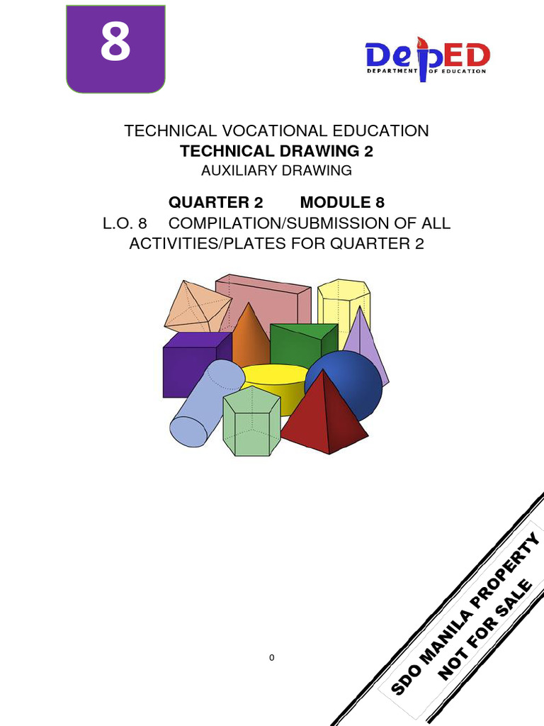 TVE-TECHNICAL DRAWING 8 - Q2 - Mod8 | PDF | Euclidean Geometry | Geometric Shapes