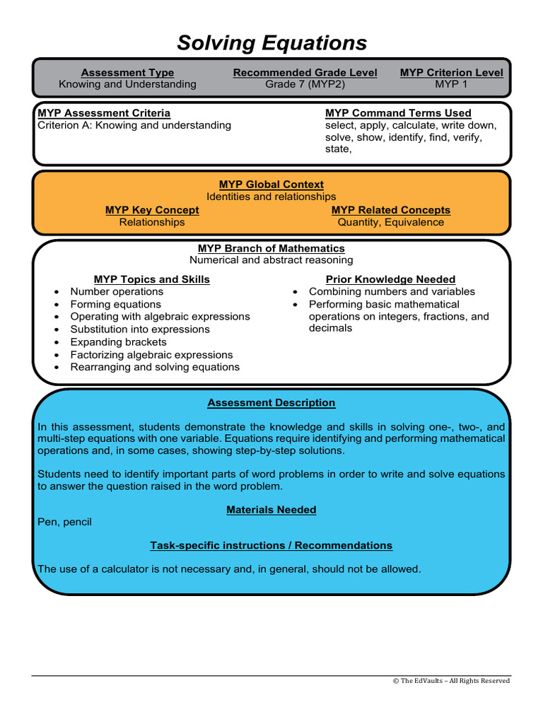 Solving Equations Cr. A | PDF | Equations | Mathematics