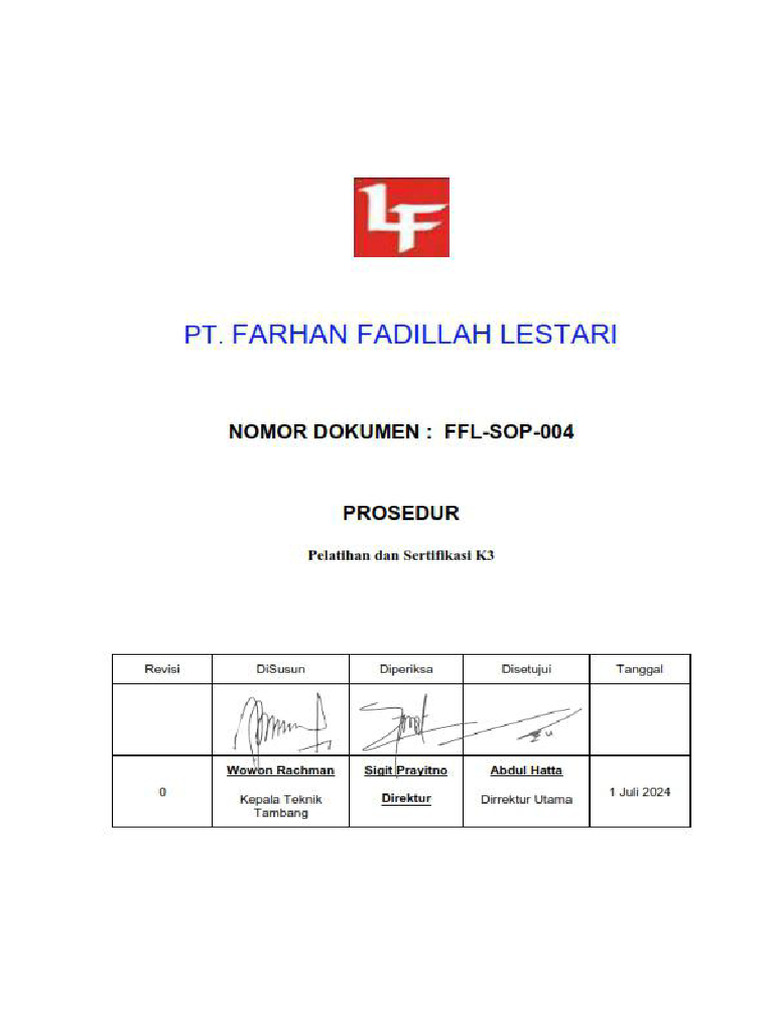 FFL-SOP-004 | PDF
