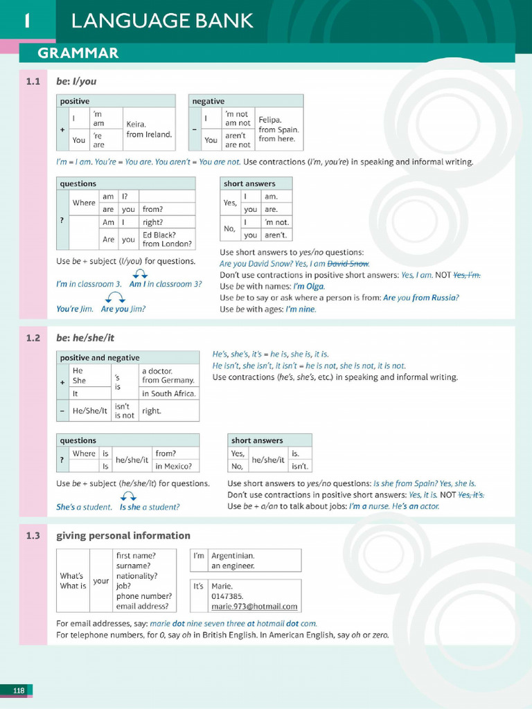 Language Bank 1 | PDF