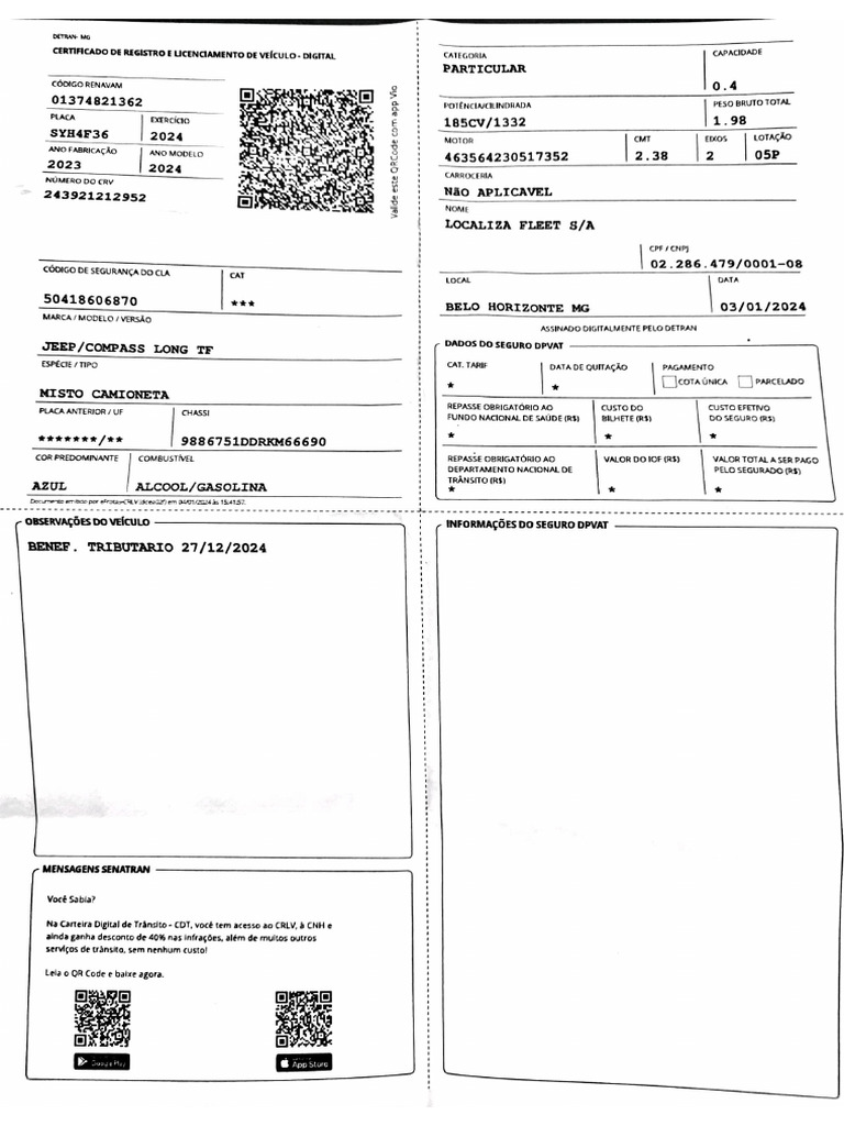 Documento Carro | PDF