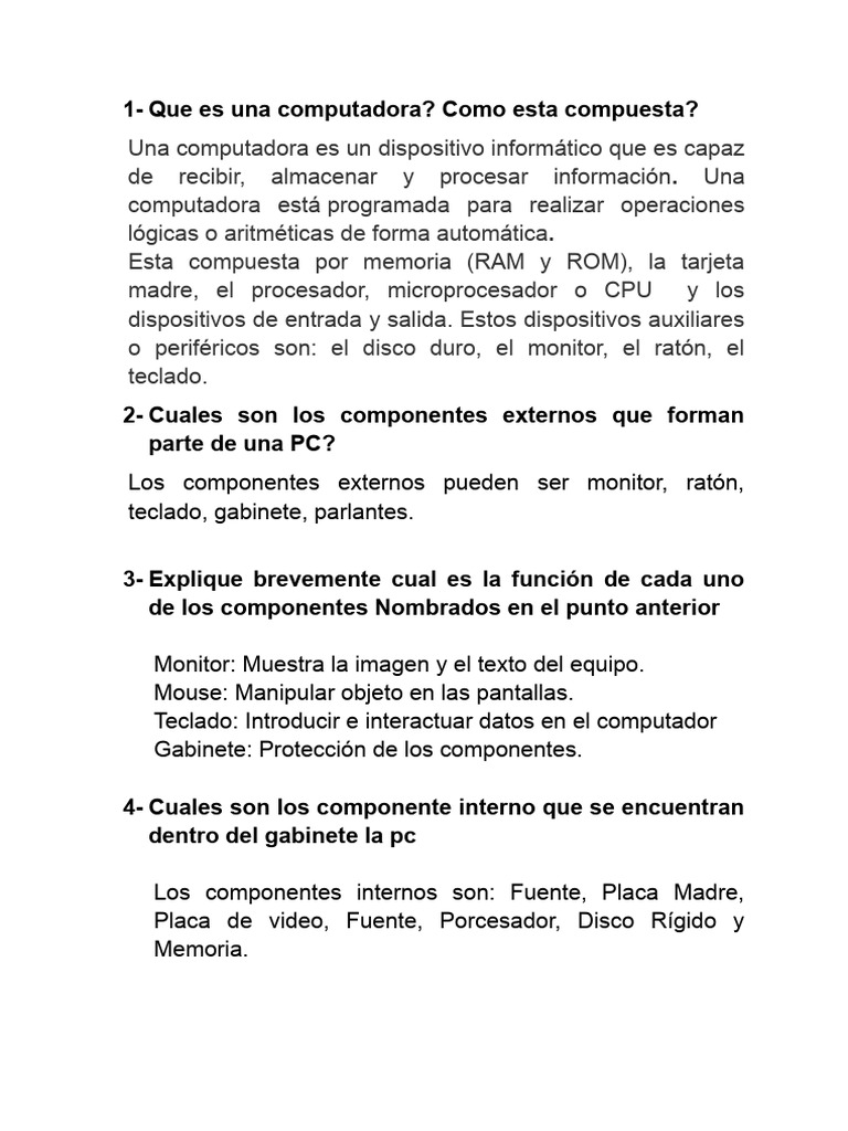 Que Es Una Computadora | PDF | Hardware de la computadora | Programa de computadora