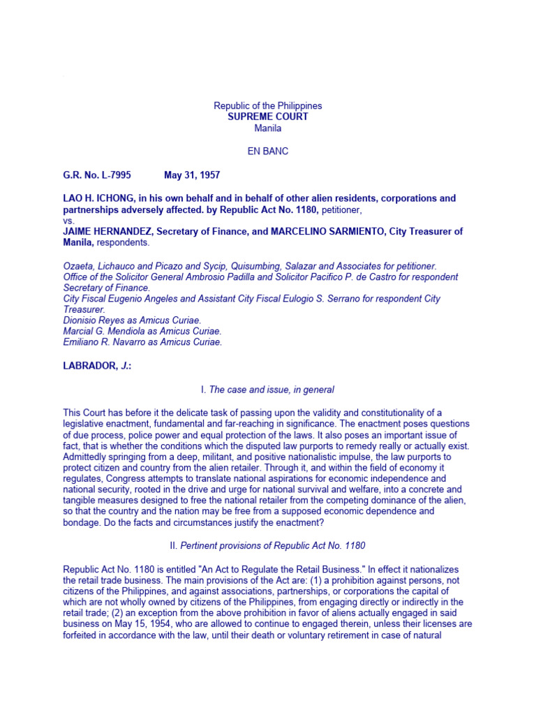 Cases-for-Police-Power | PDF | Equal Protection Clause | Due Process Clause